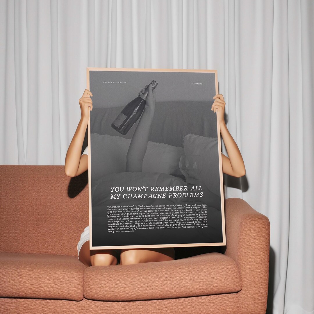 Champagne Problems Print Taylor Swift Print, Swiftie Wall Print ...