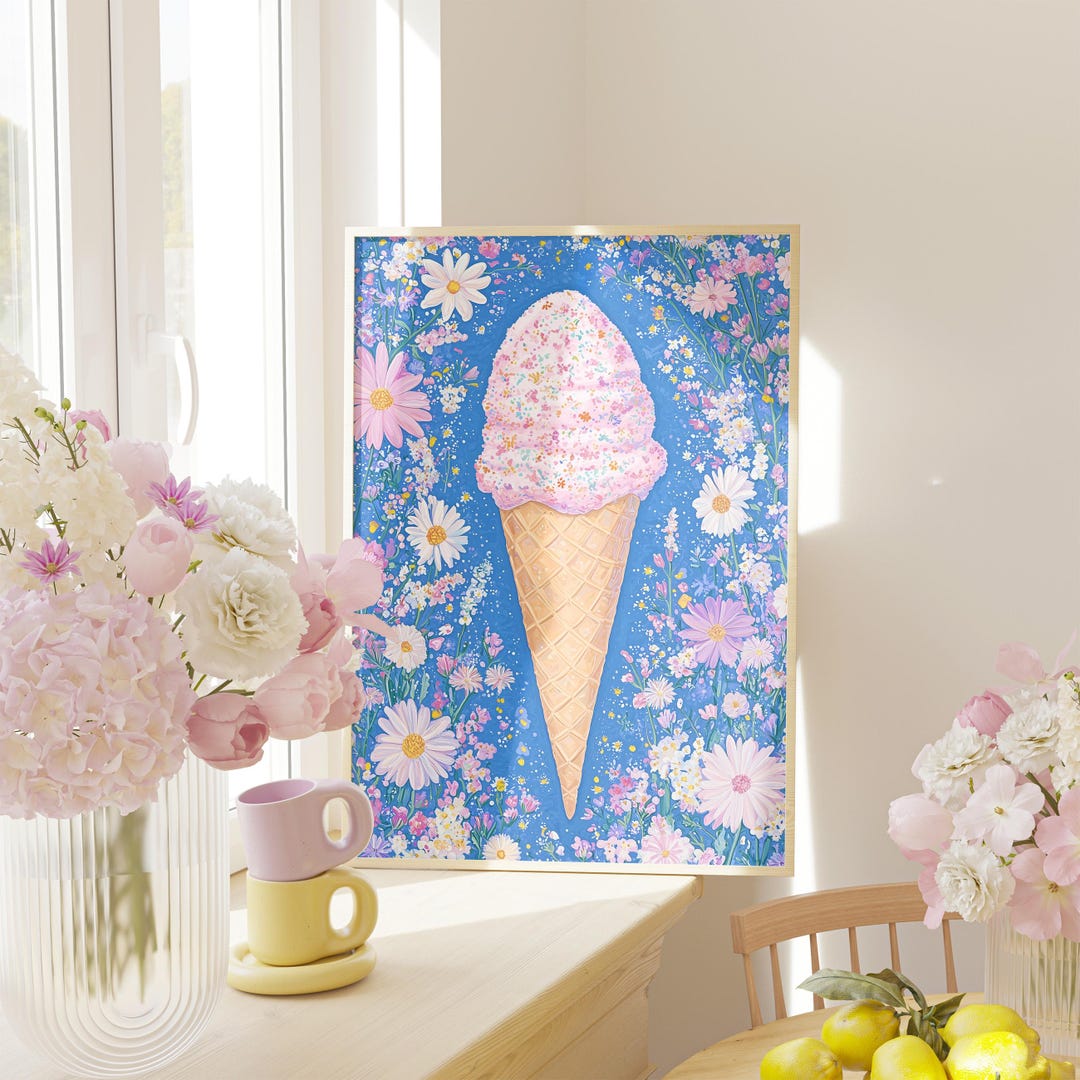 Bloomcore Summer Aesthetic Wall Art Printable Wall Art, Floral Wall ...