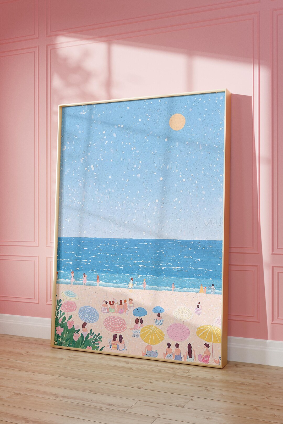 Bloomcore Beach Aesthetic Wall Art | Printable Wall Art, Floral Wall ...