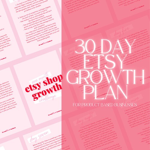 30 Day Etsy Growth Challenge // Small Business Growth Ebook - Etsy