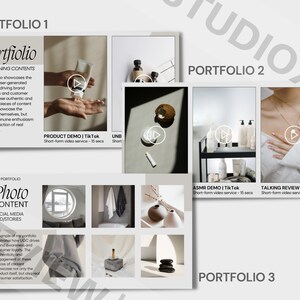 UGC Creator Portfolio Template Minimal Aesthetic 10 Page Canva ...