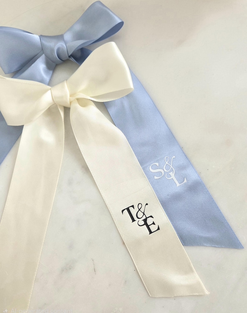 Personalized Monogram Satin Ribbon - Etsy