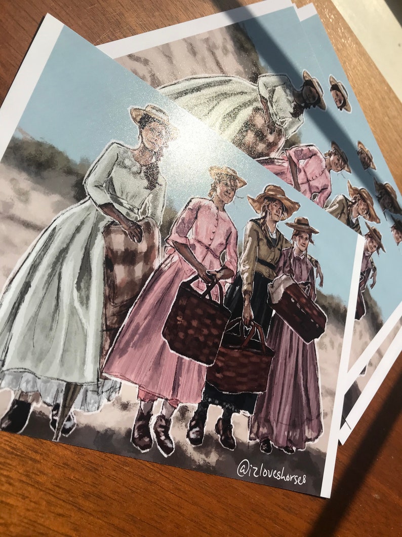 Little Women: the March Girls (jo, Amy, Meg, and Beth) 5"7" Print ...