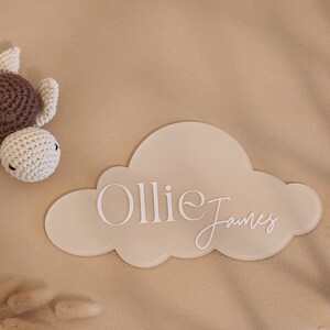 Custom Cloud Birth Announcement Hand-painted Acrylic Cloud Name Wall ...