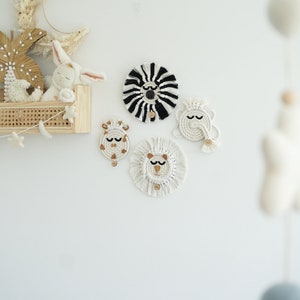 Boho Safari Animals Wall Hanging SET X 4 | Little Wild One | Nursery ...
