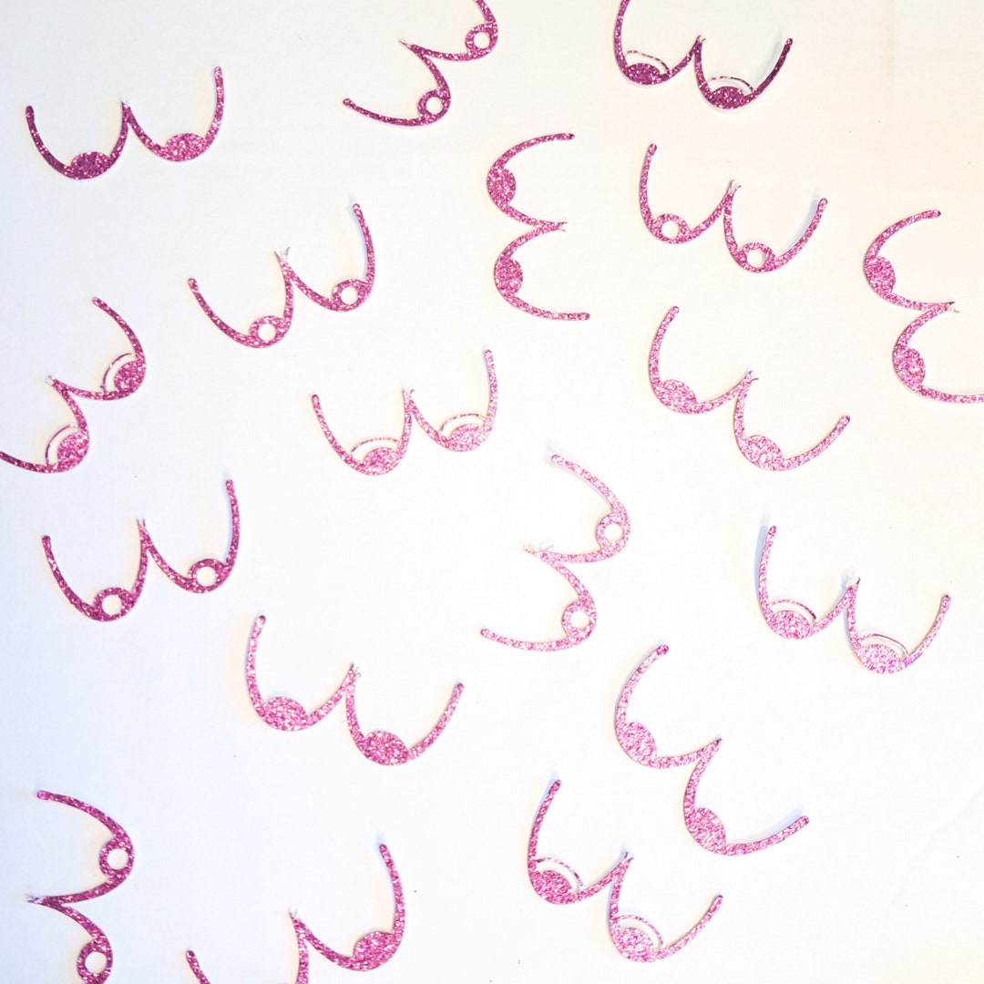 Glitter Boob Confetti, Lesbian Bachelorette Party Decorations, Bisexual Bride, Tits Decorations ...