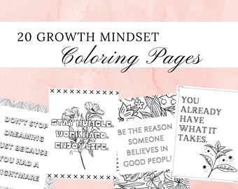 30 Motivational Coloring Pages for Digital Download - Etsy