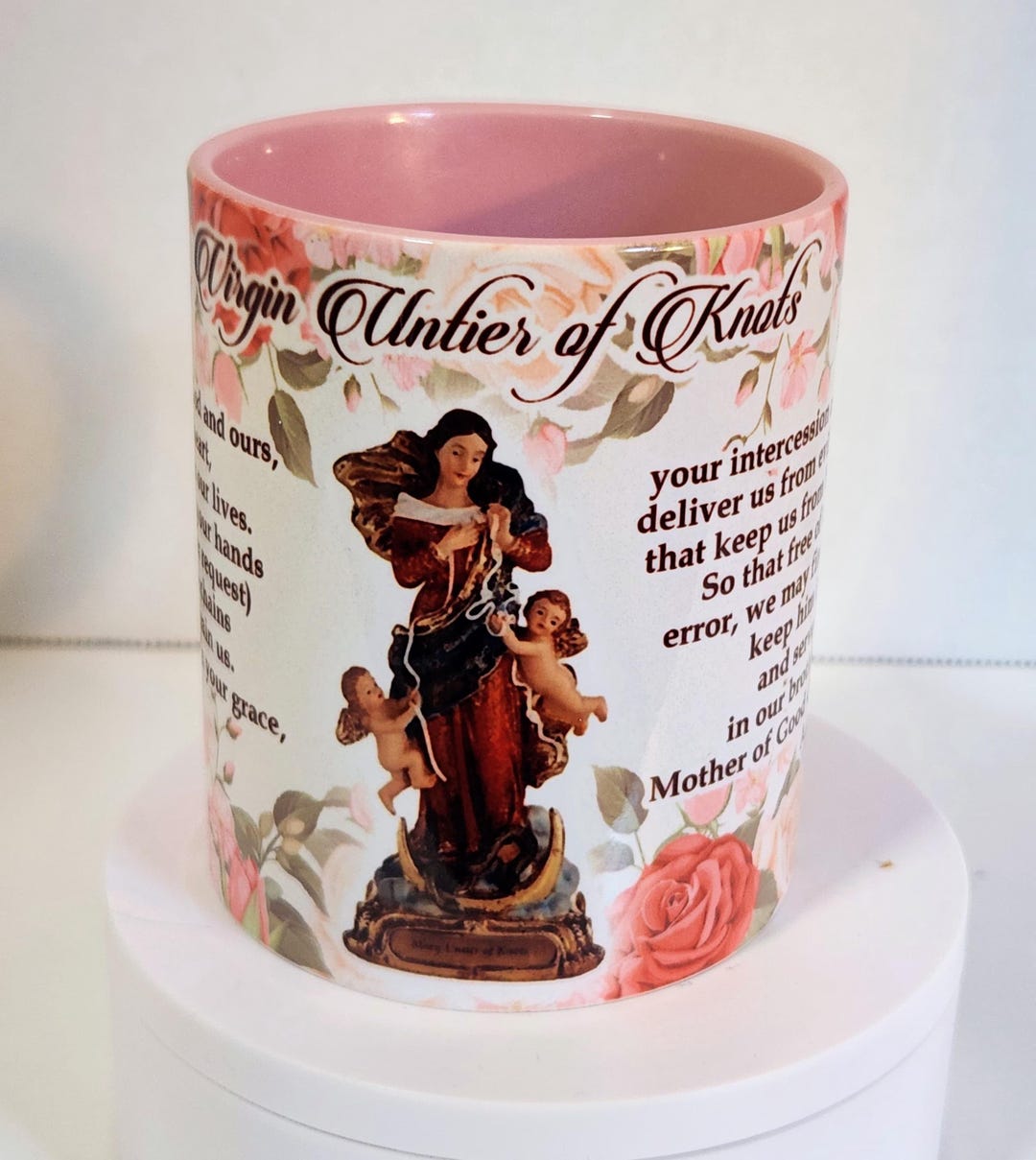 Virgin Untier of Knots Mug 12oz. - Etsy