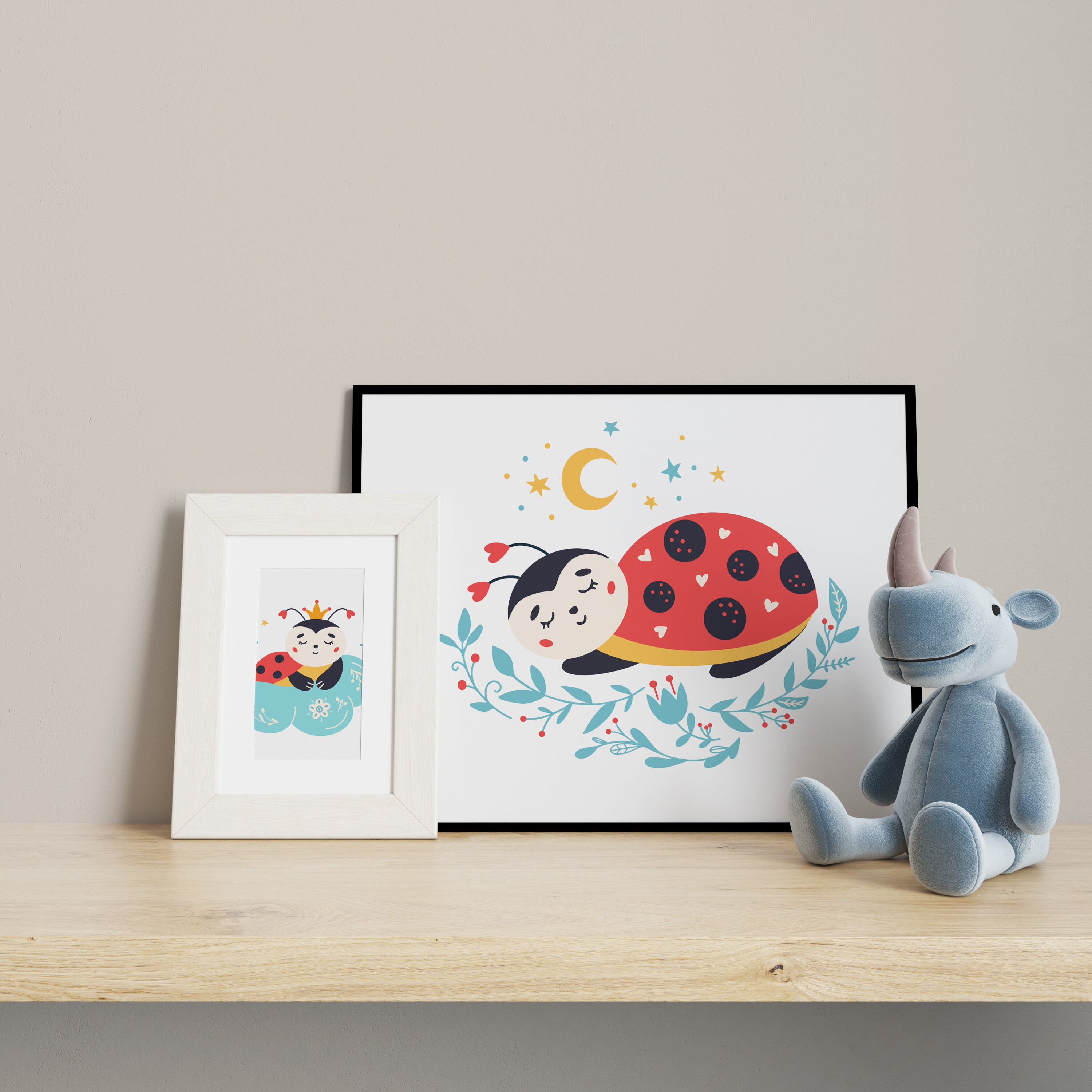 Ladybug Clipart. Insect Clipart. Cute Red Sleepy Bug. Png Clip - Etsy