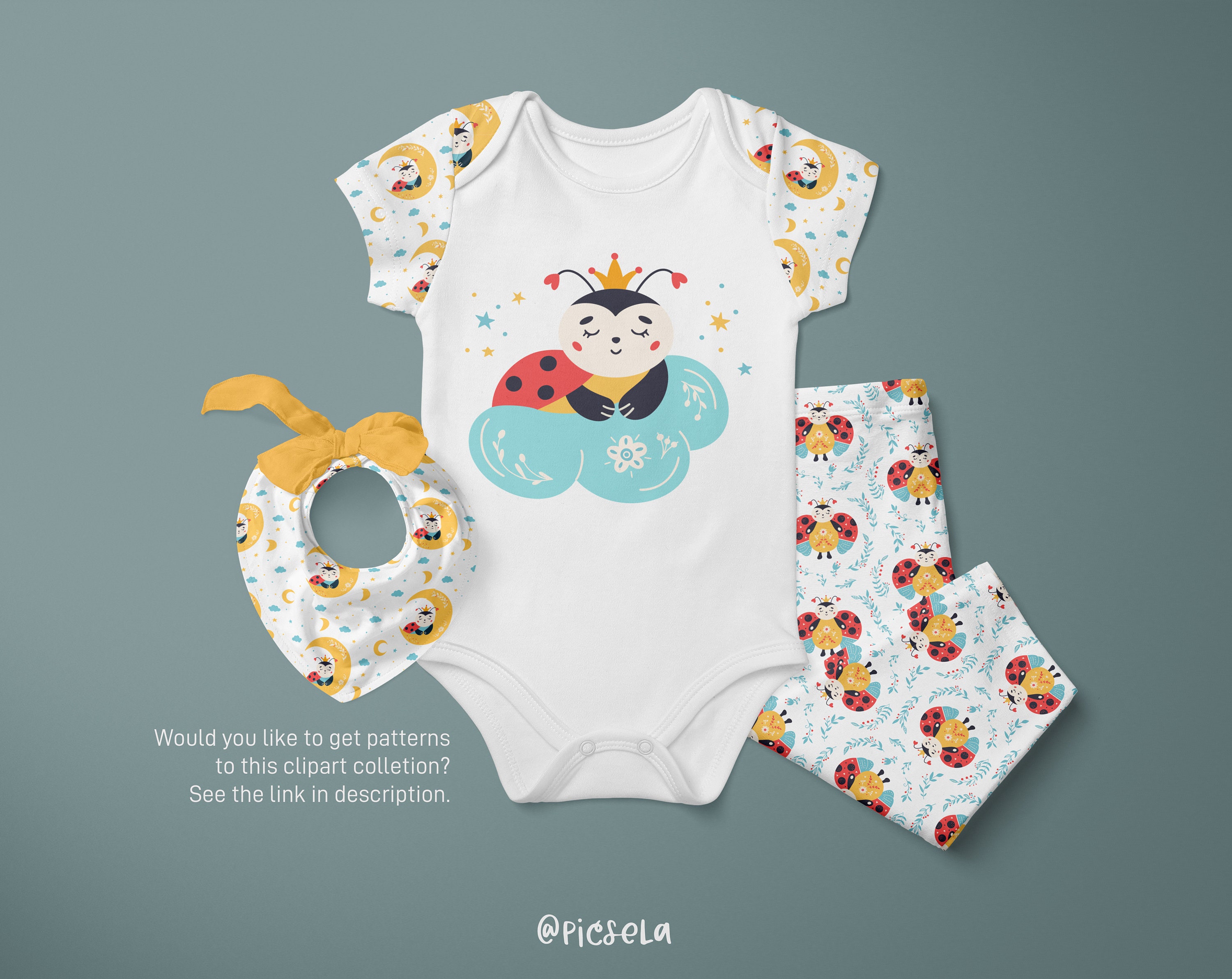 Ladybug Clipart. Insect Clipart. Cute Red Sleepy Bug. Png Clip Art ...