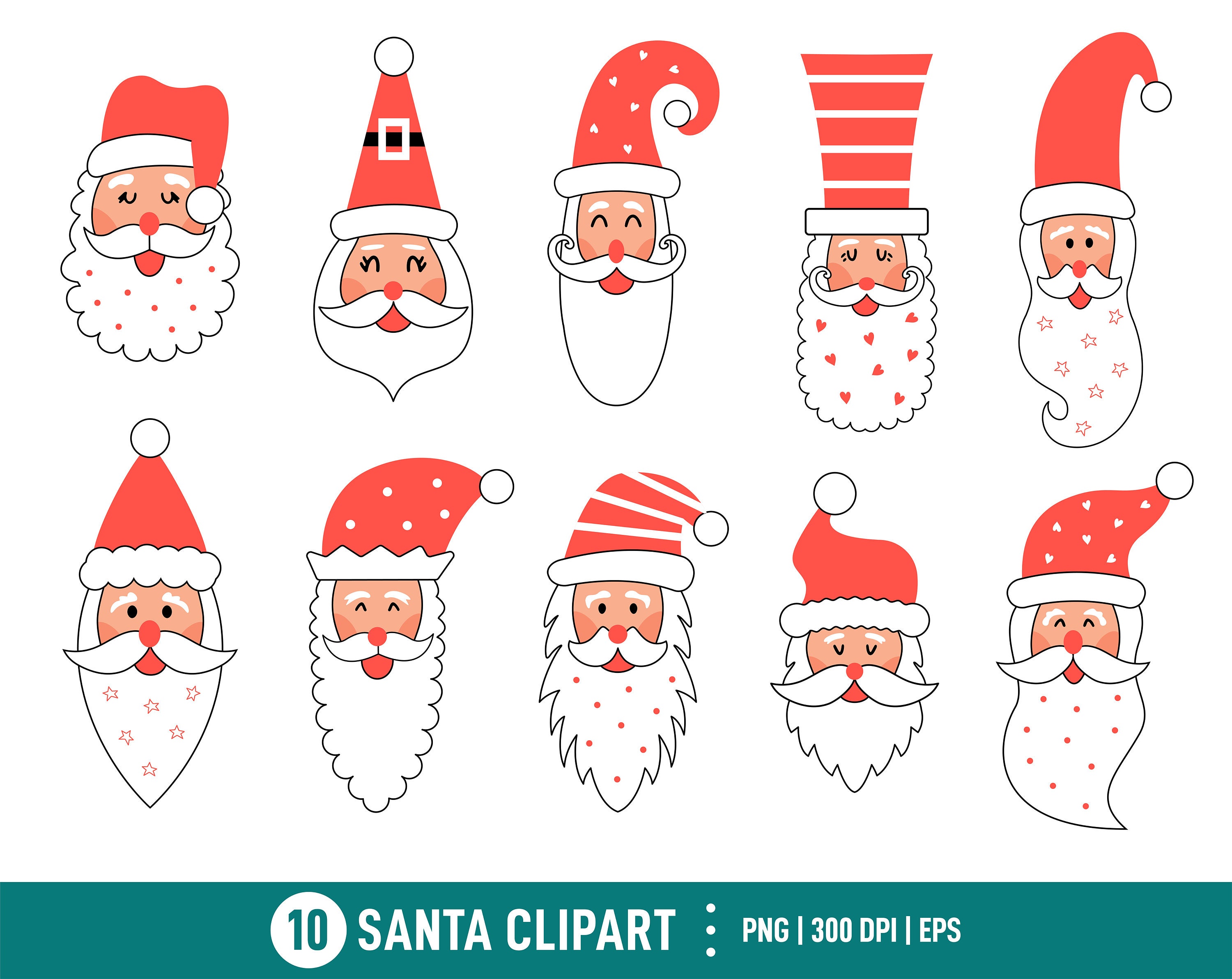 Printable Santa Face
