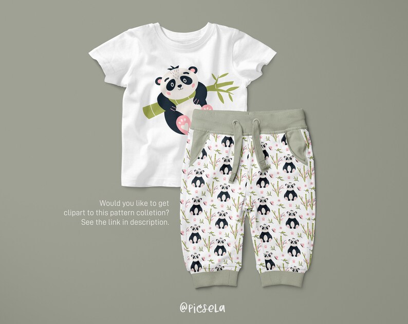 Panda Digital Paper. Cute Panda Bear. Panda Seamless Pattern. Digital ...