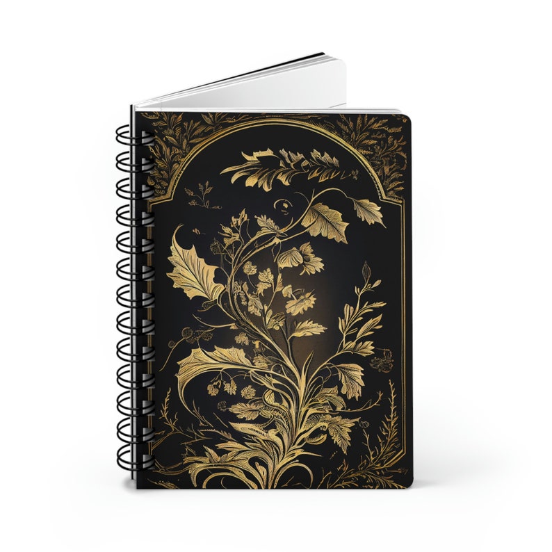 The Gold Floral Notebook | Victorian Aesthetic | 150 Pages High Quality ...