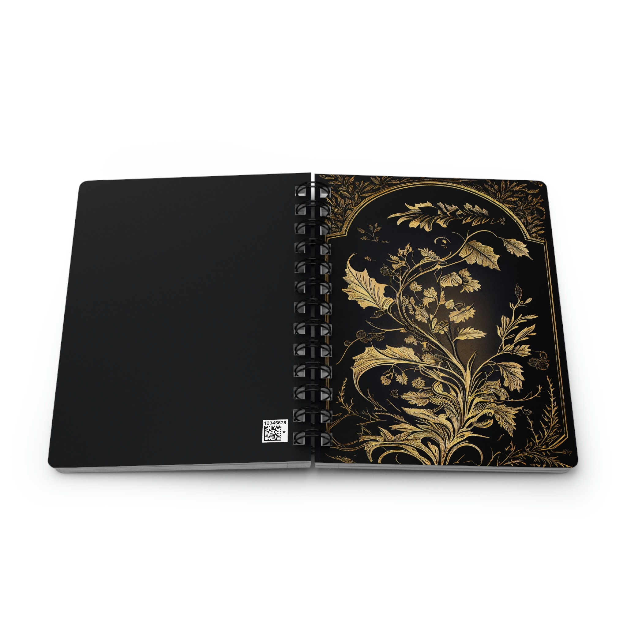 The Gold Floral Notebook Victorian Aesthetic 150 Pages High Quality - Etsy