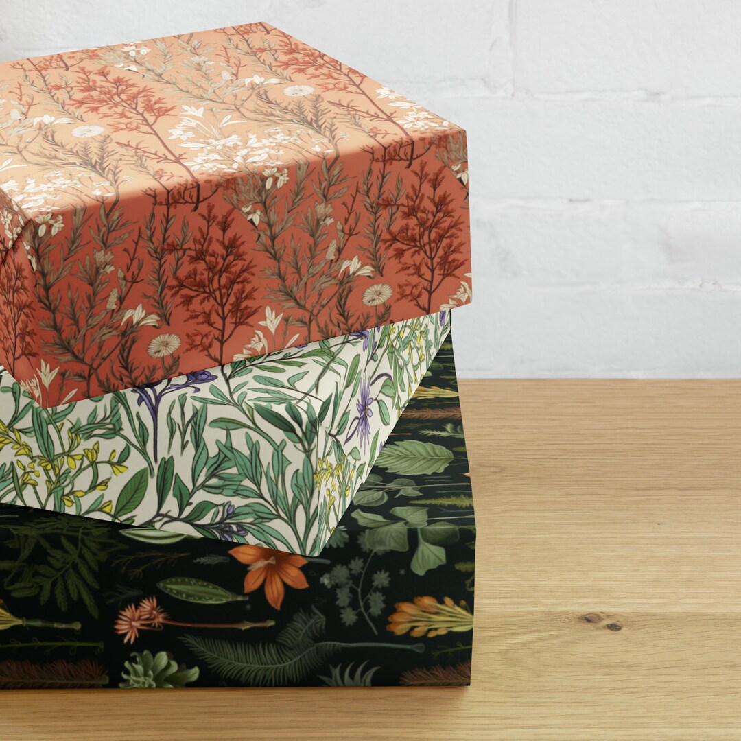 Elegant Floral Designer Premium Wrapping Paper Sheets - Etsy