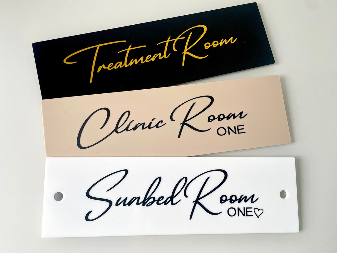 Acrylic Salon Door Signs, Beauty, Treatment Room, Aesthetics, Toilet ...