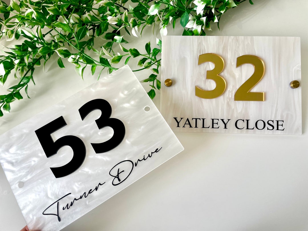 Home Address Sign, Door Sign, New Home Gift, Door Signs, Address Plaque ...