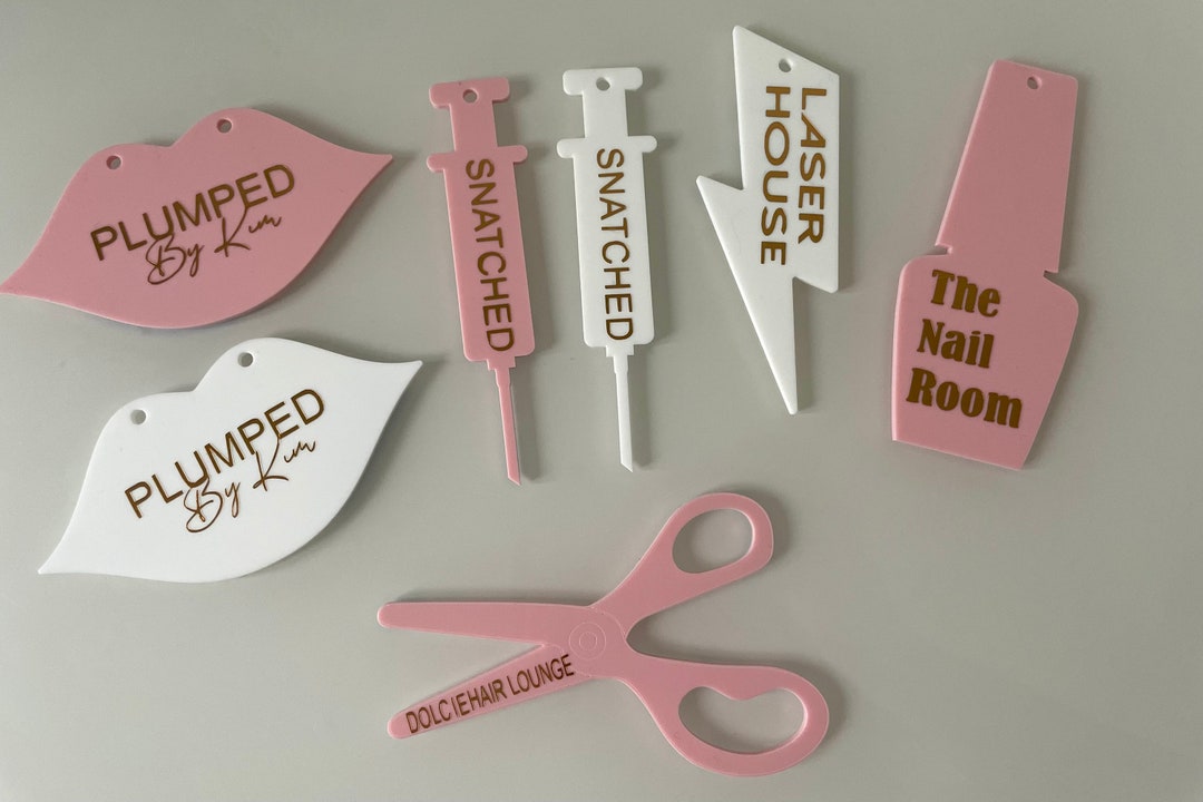 Beauty Salon Christmas Tree Baubles Lip Filler Scissor Shape - Etsy UK