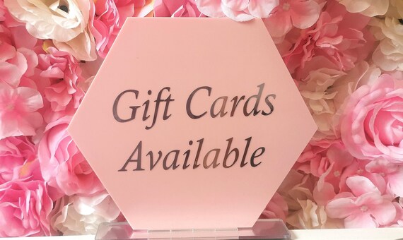 Gift Card Gift Voucher Sign Gift Voucher Sign Acrylic Signs - Etsy UK