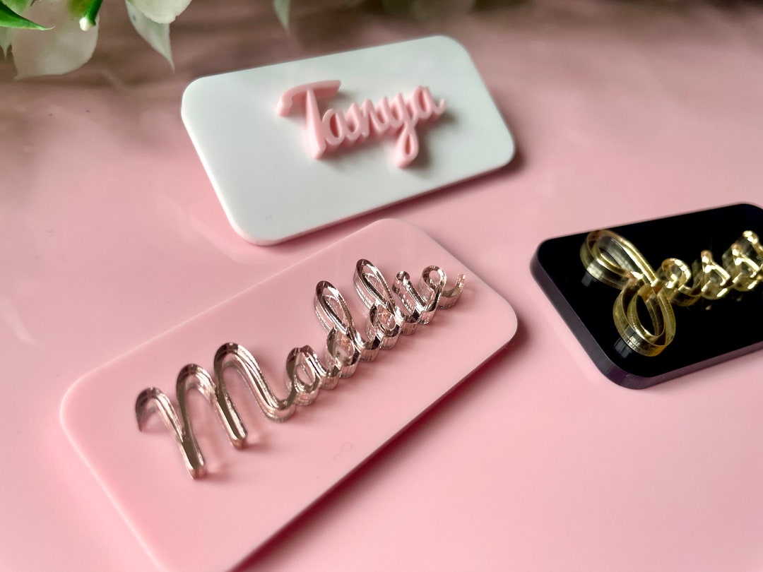 3D Name Badge, Uniform Badge, Personalised Name Tag, Salonwear, Salon ...