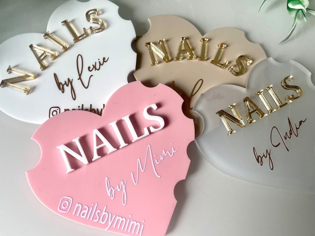 Heart Shape 3d Nail Prop, Nail Advertising Social Media Tool, Nail Tech ...