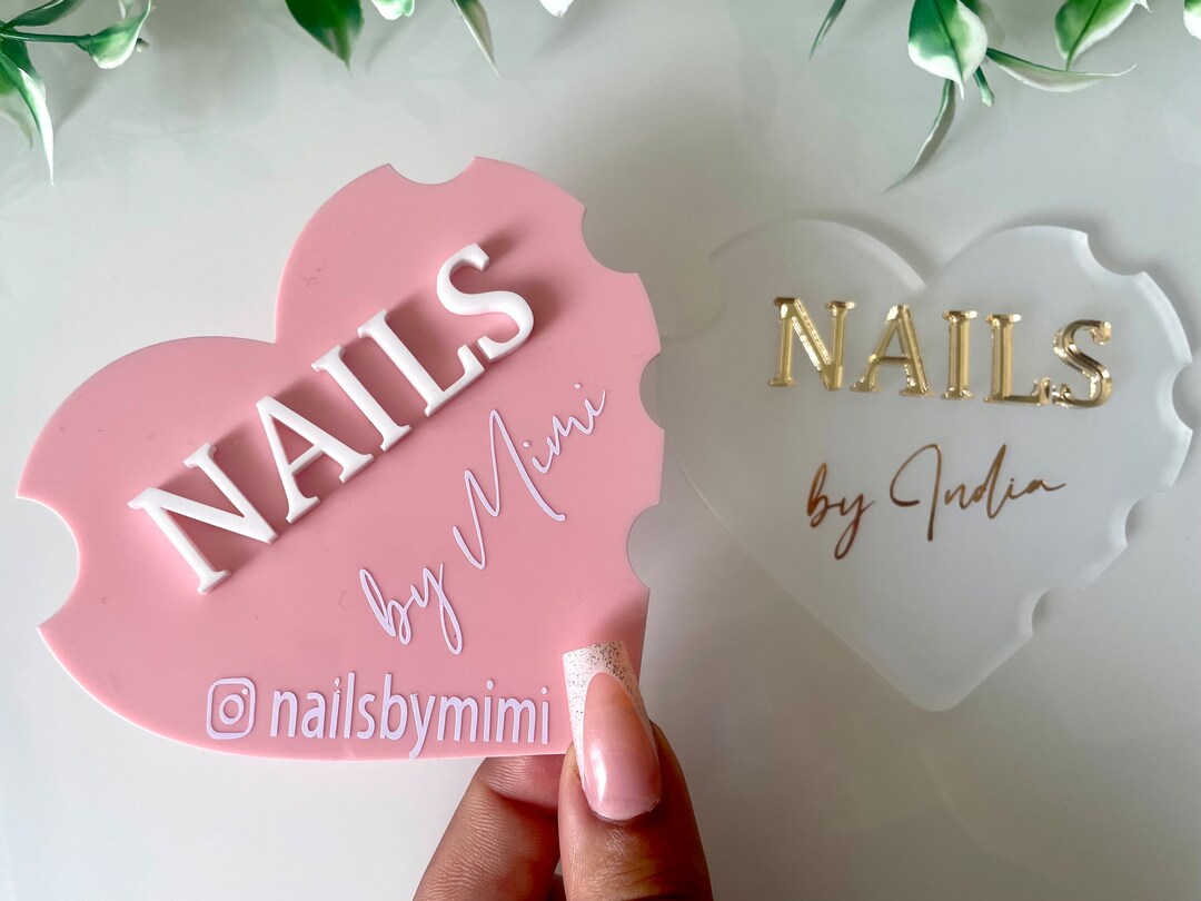 Heart Shape Nail Prop, Nail Advertising Social Media Tool, Nail Tech ...