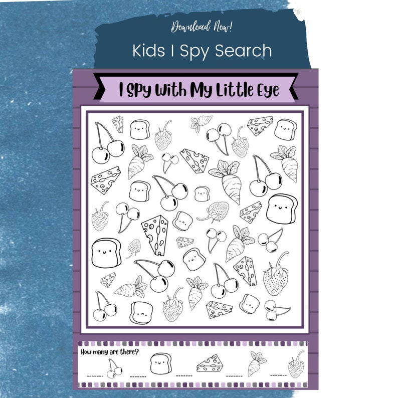 Kids I Spy Search - Digital Downloand - Etsy