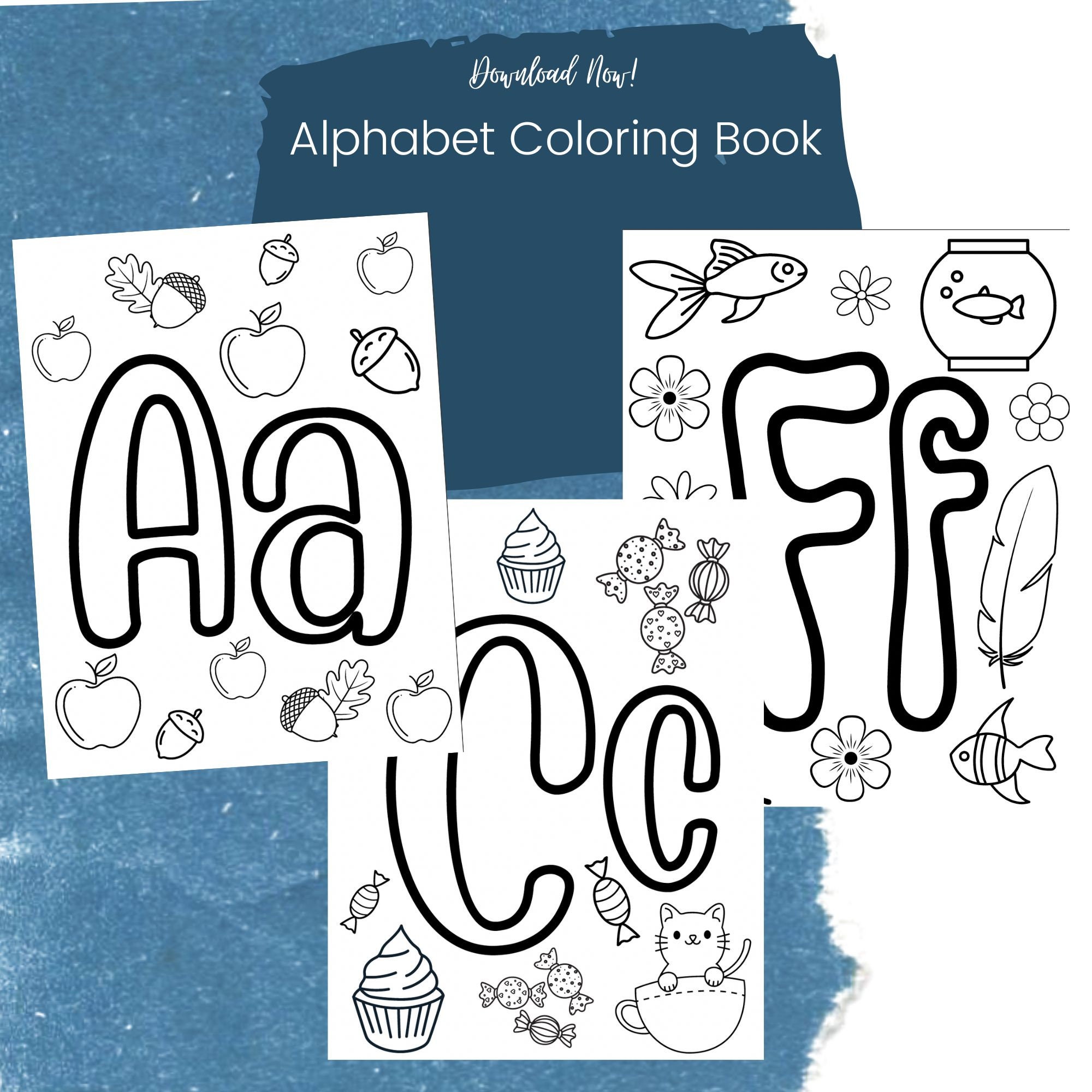 Instant Download - Alphabet Coloring Book - Etsy