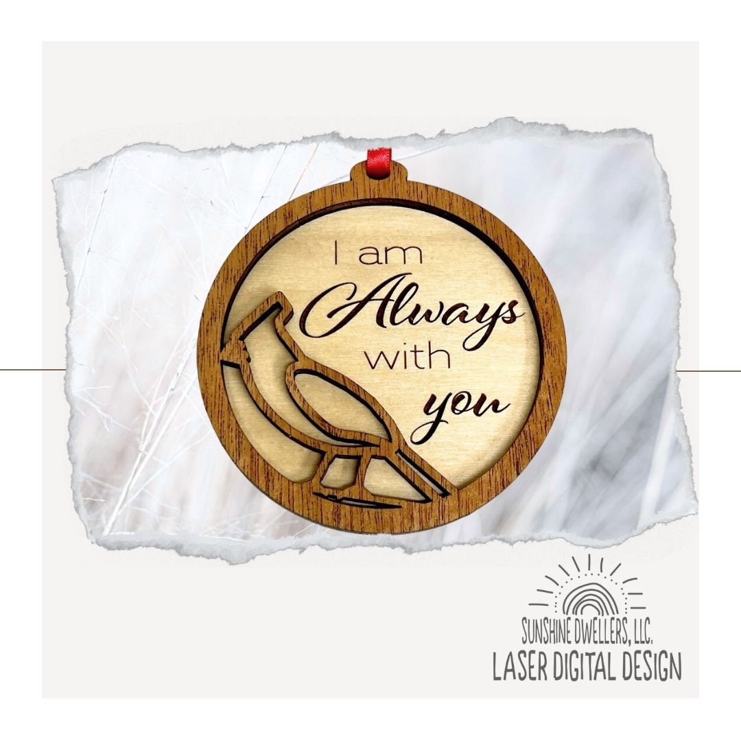 Cardinal Memorial Ornament, Digital Cardinal File, SVG Memorial ...