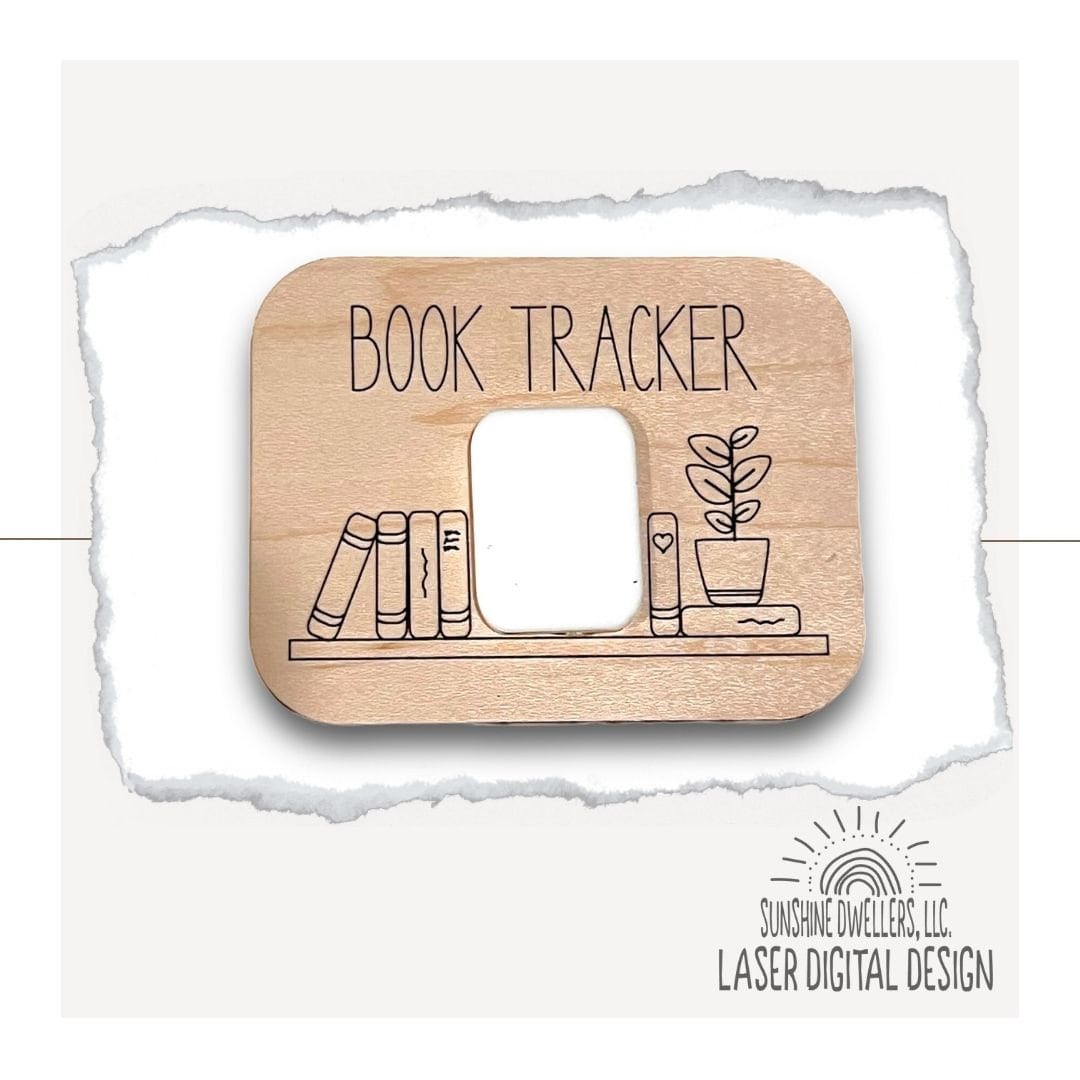 Book Tracker Laser SVG, Magnet Book Tracker, Dry Erase Book Tracker ...