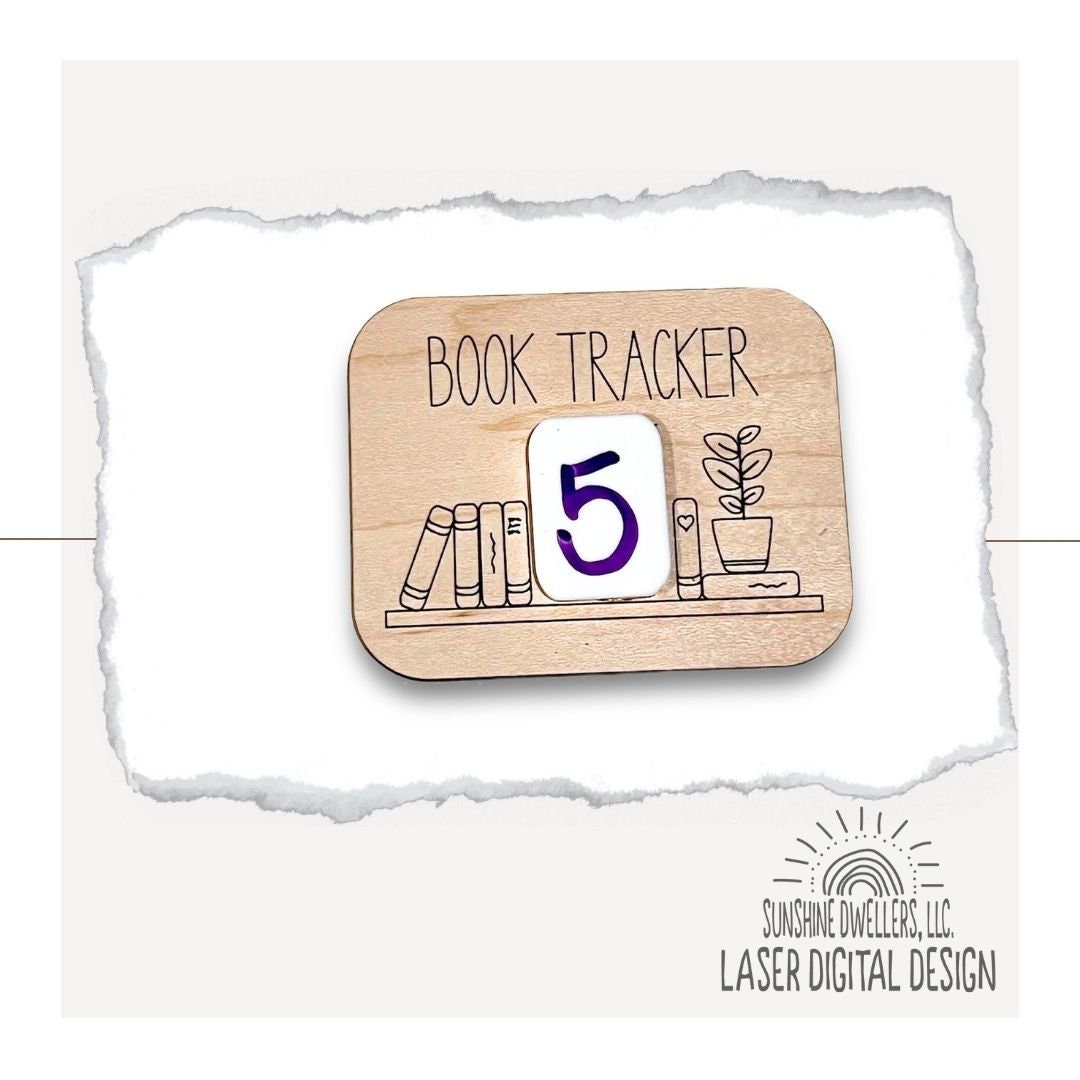 Book Tracker Laser SVG, Magnet Book Tracker, Dry Erase Book Tracker ...