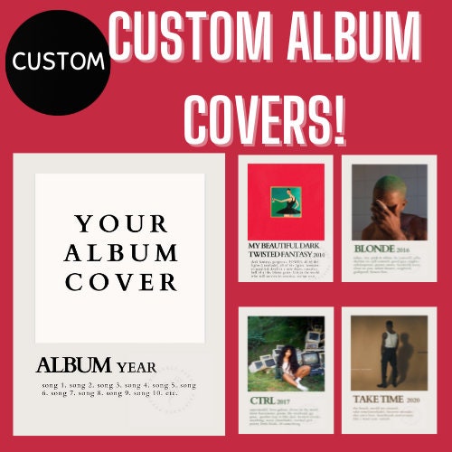 Personalized Digital Printable Custom Album Cover Songs Posters - Etsy