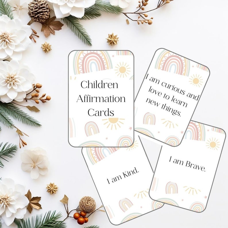 Printable Children Affirmation Cards 20 Postive Affirmations for Young ...