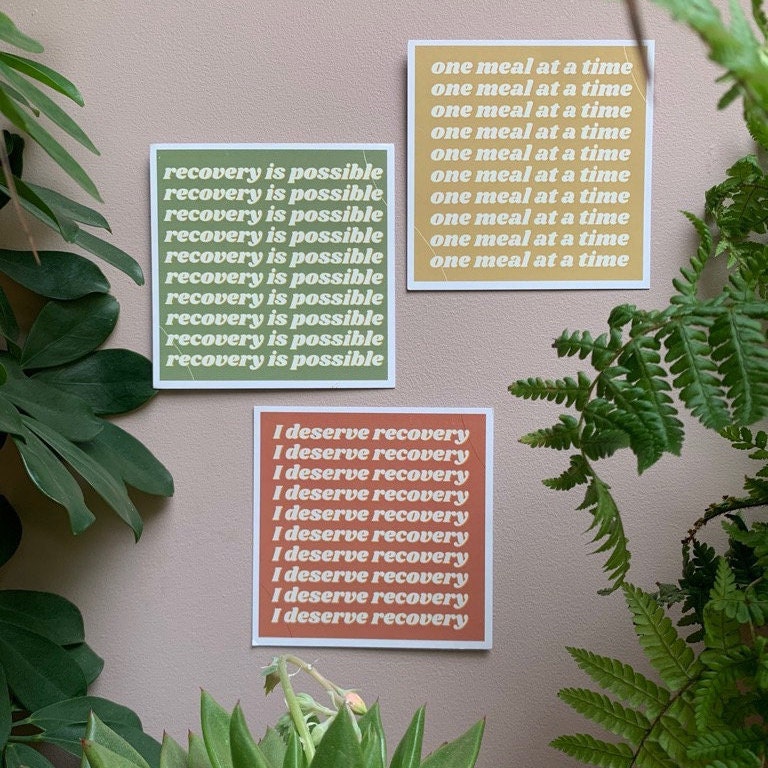 Affirmation Cards Eating Disorder Recovery Anorexia Reminders Quotes ...