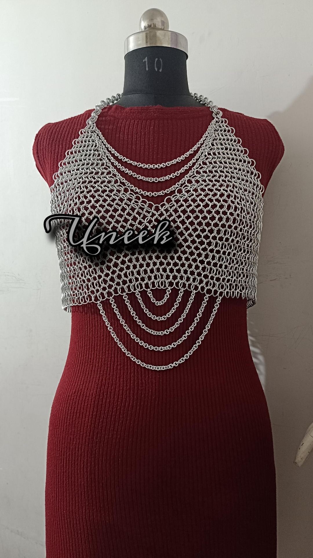Chainmaille Halter Bra, Chainmaille Metal Top, SCA LARP Women/girls ...