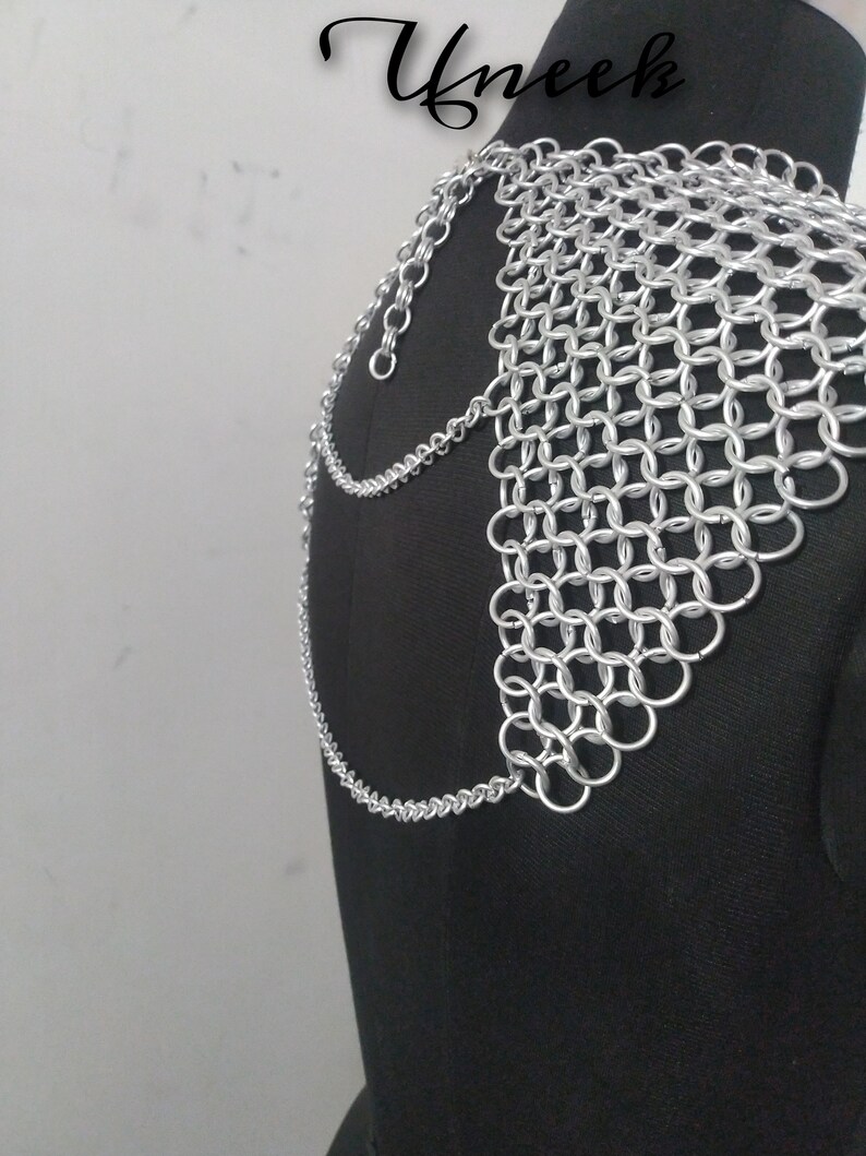 Chainmaille Collar Metal Aluminium Chainmail Jump Ring - Etsy