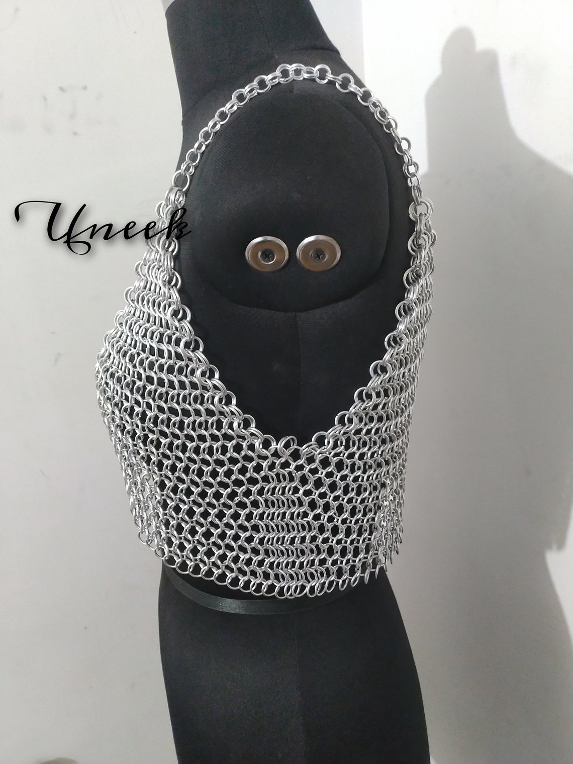 Chainmail Halter Neck Aluminum Metal Top Chainmail Bra Butted - Etsy