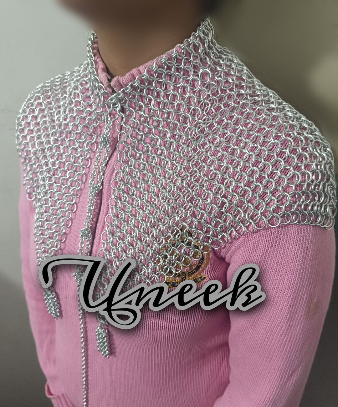 Chainmail Collar Metal Aluminium Chainmail Jump Ring Shoulder Cosplay ...