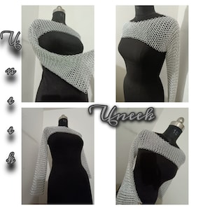 Medieval Period Armour Chainmail Full Sleeves Cropped Shrug, Jump Ring ...