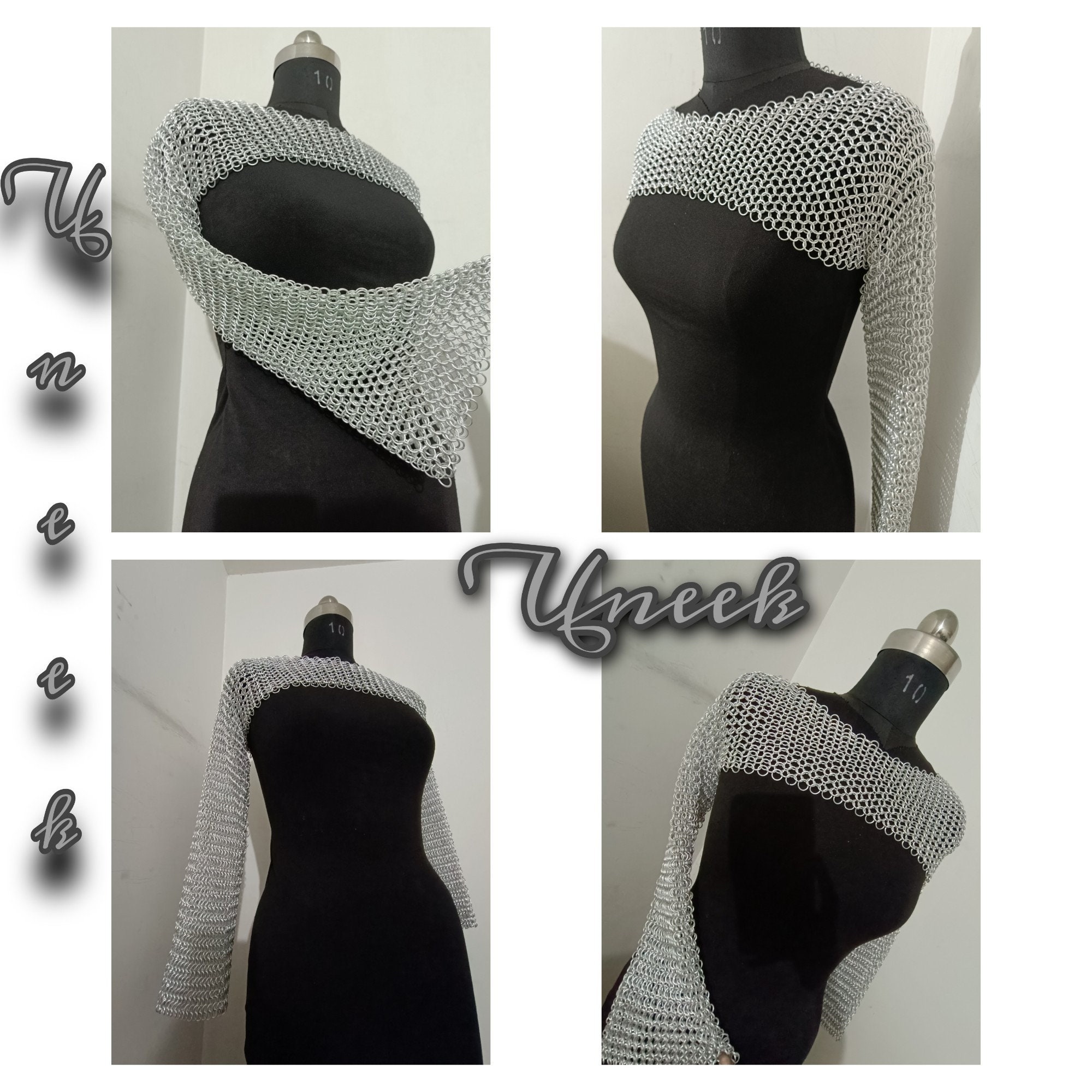 Aluminum Chainmail Shrug, Full Sleeves, Medieval Armour, Ren Faire ...