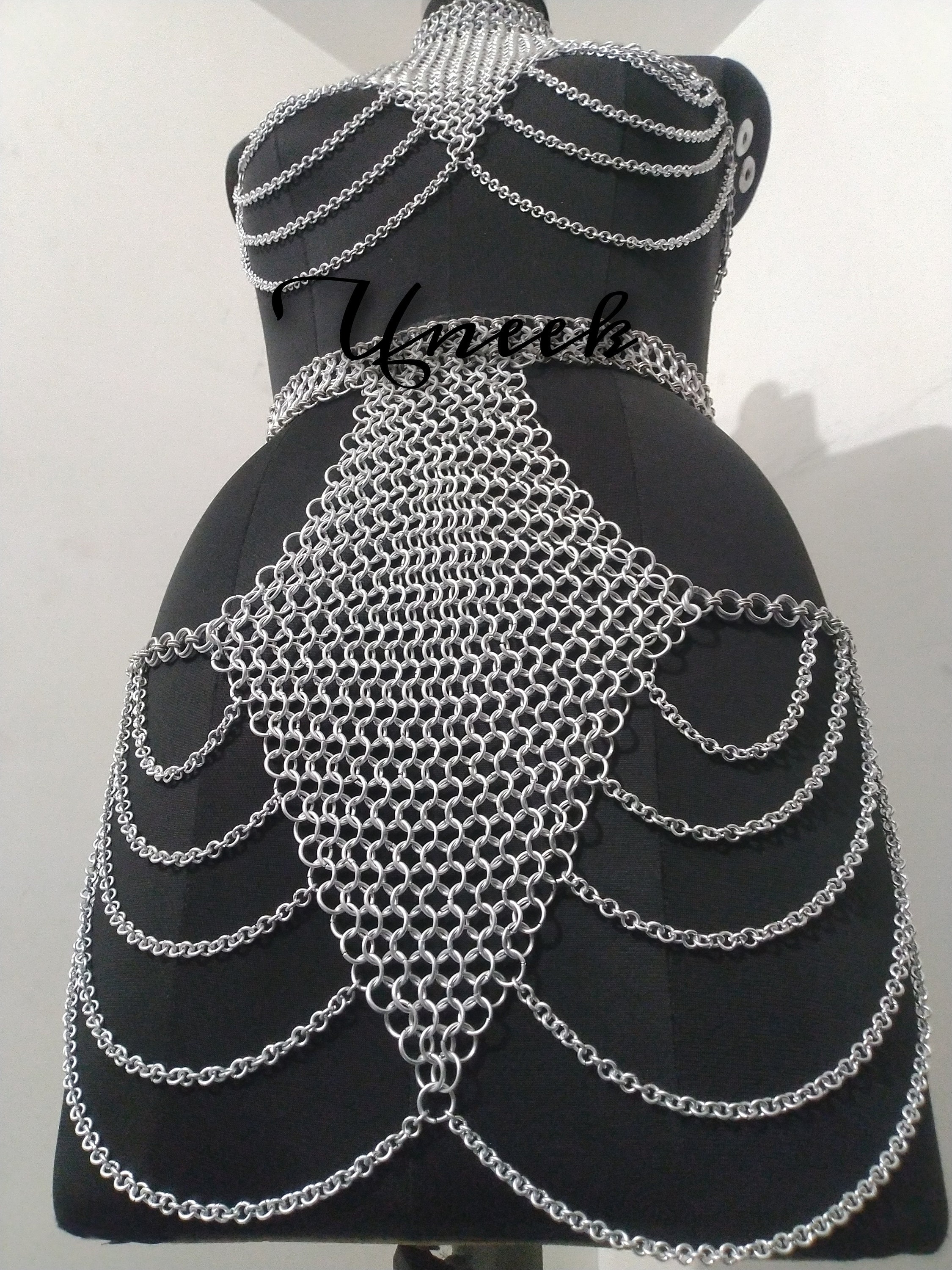 Chainmail Top and Skirt With Layers Ornamental Japanese Weave - Etsy