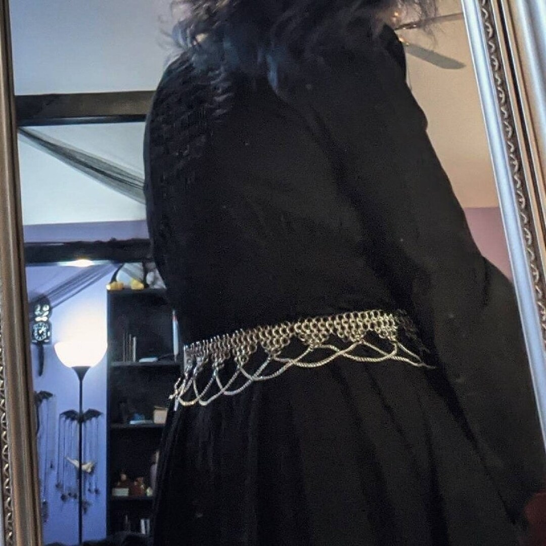 Chainmail Butted Antique Belly Dancer Belt Decorated With Chainmail ...