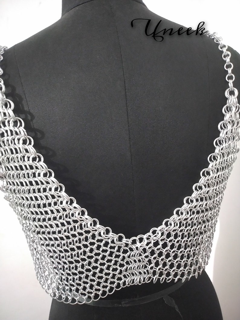 Chainmail Halter Neck Aluminum Metal Top Chainmail Bra Butted - Etsy