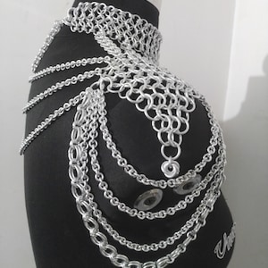 Chainmail Shoulder Collar Jewelry With Small Chain Layers Aluminum Jump ...