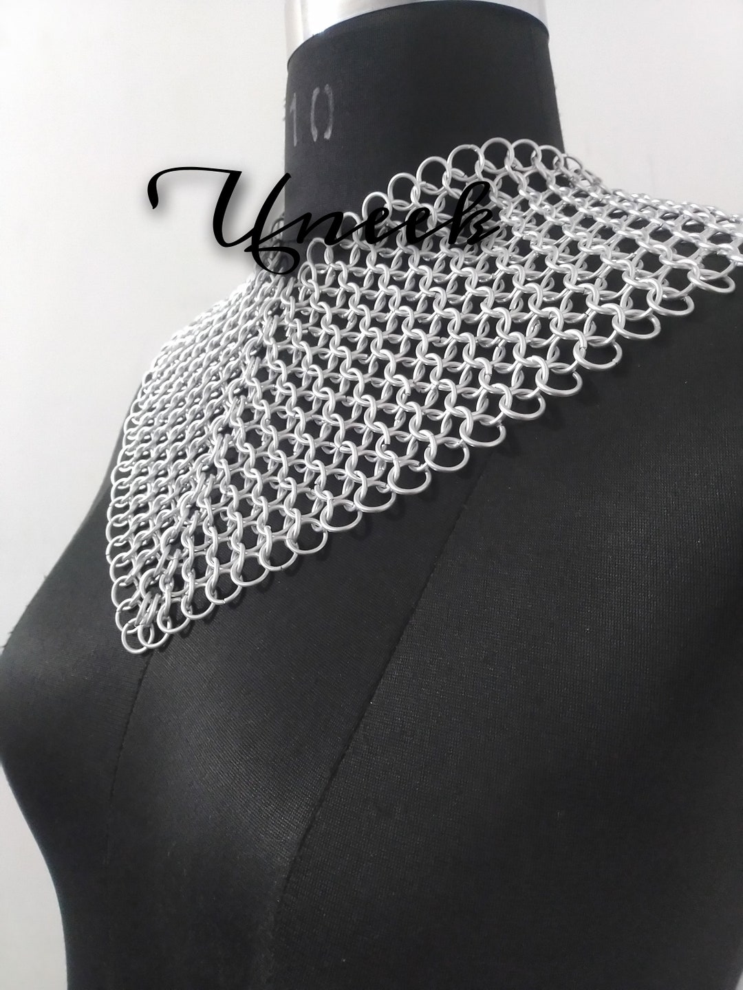 Chainmaille Collar Metal Aluminium Chainmail Jump Ring Chainmaille Neck ...