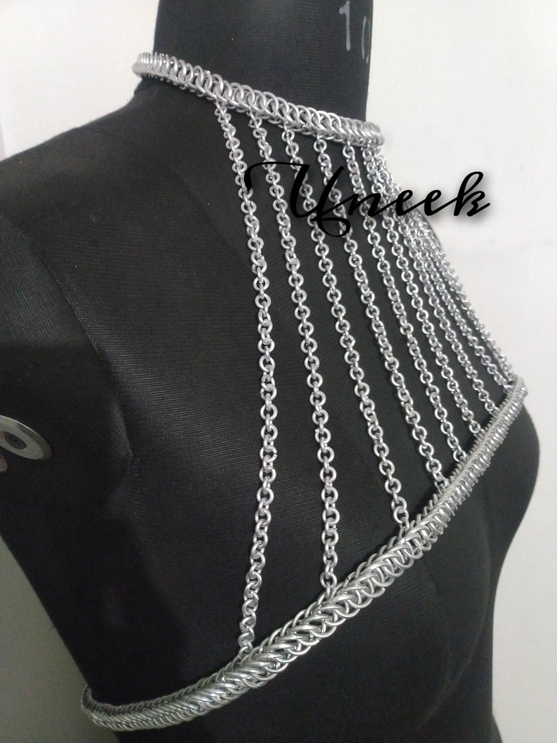Anodized Aluminum Chainmail Neck Piece - Renaissance Cosplay Costume - Etsy