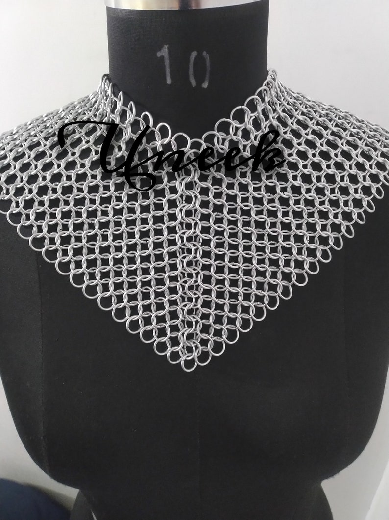 Chainmaille Collar Metal Aluminium Chainmail Jump Ring - Etsy