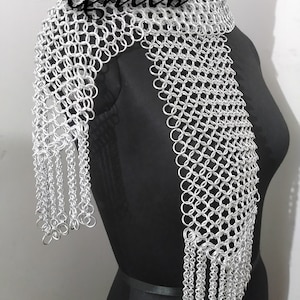 Chainmail Scarf Handmade European Weave Chainmaille Scarf Uneek Look ...