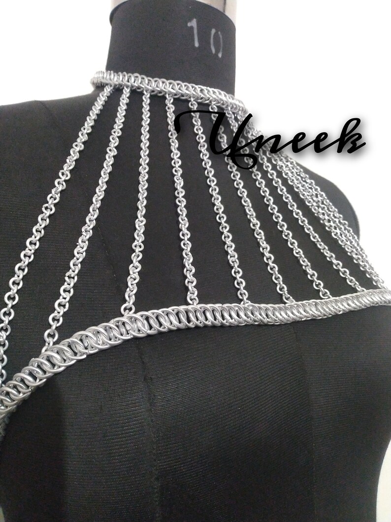 Anodized Aluminum Chainmail Neck Piece - Renaissance Cosplay Costume - Etsy