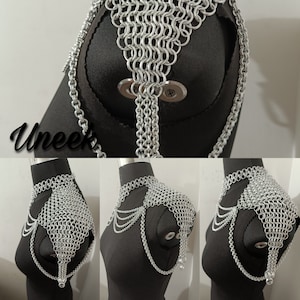 Chainmail Shoulder Collar Jewelry With Small Chain Layers Aluminum Jump ...